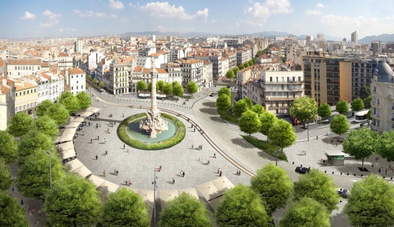 Place Castellane et la Fontaine Jules Cantini par Allar, 1913, Marseille