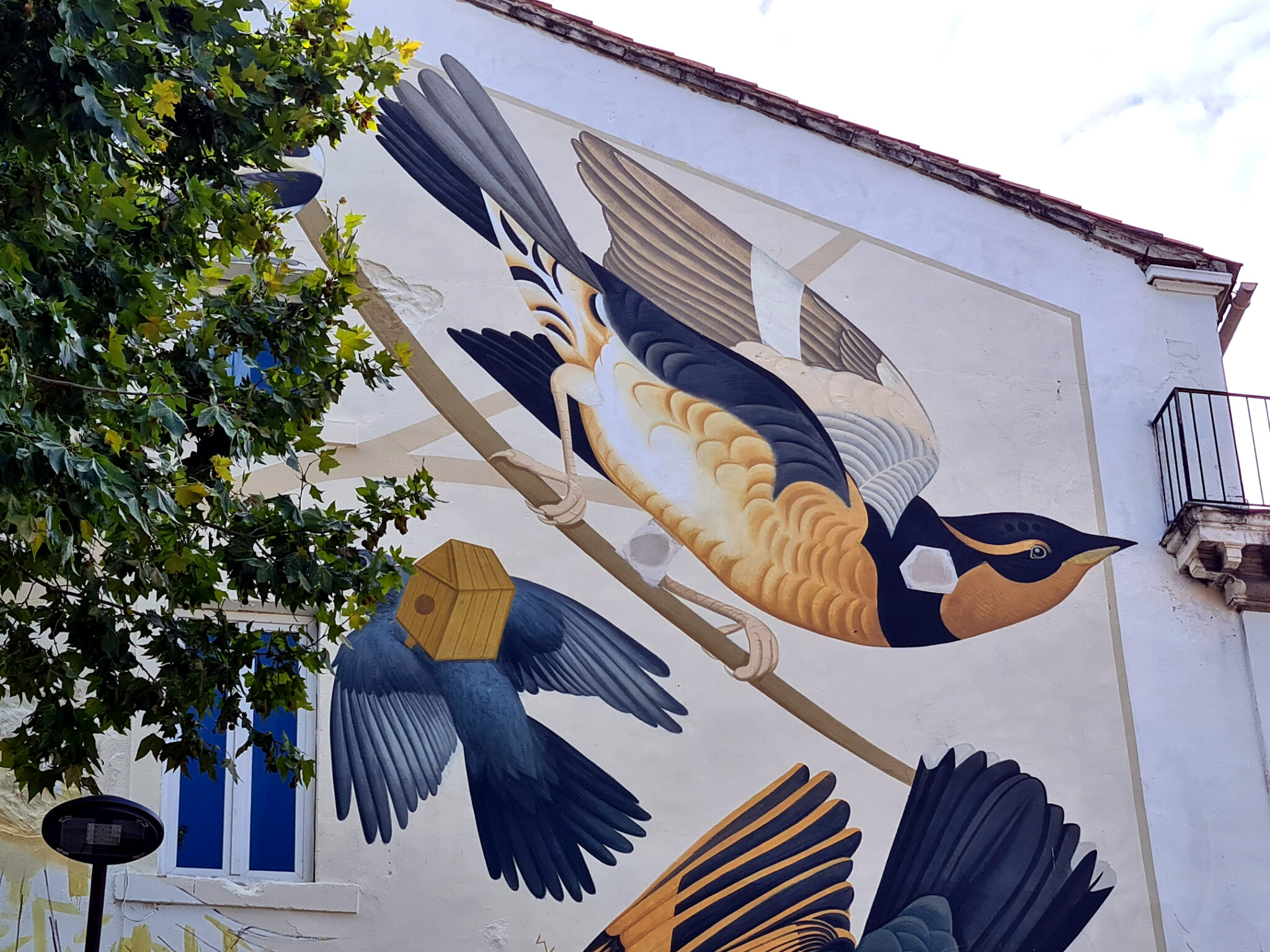 Fresque sur la Protection des Oiseaux par Fikos, L'Écomotive café ...